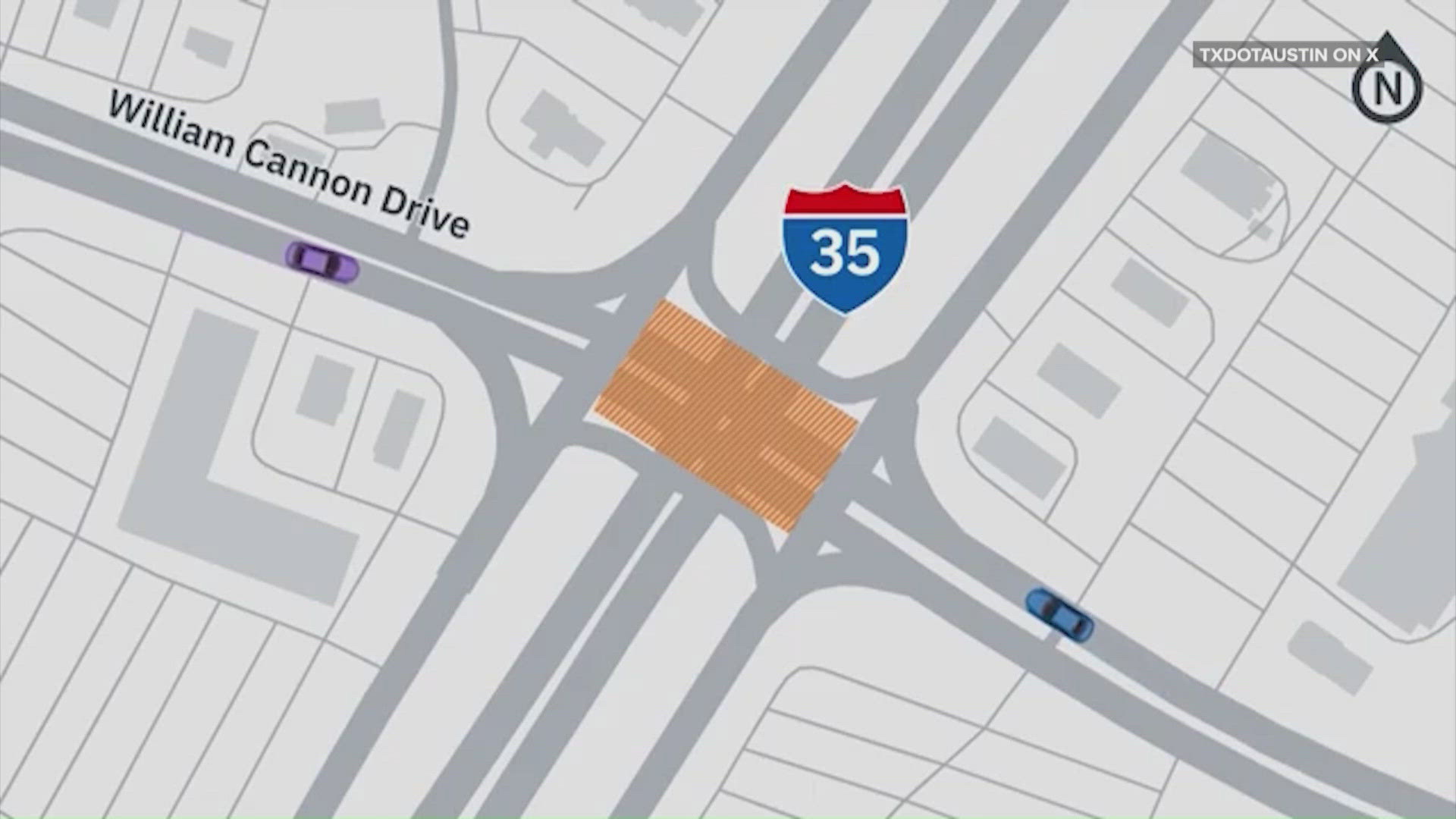 William Cannon bridge over I-35 to close this weekend in South Austin