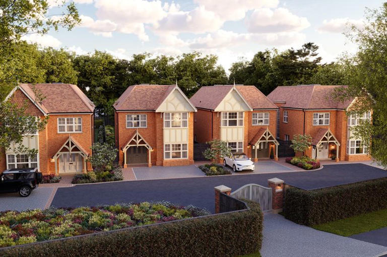 Luxury gated community of £1.5m homes nears completion in Surrey village