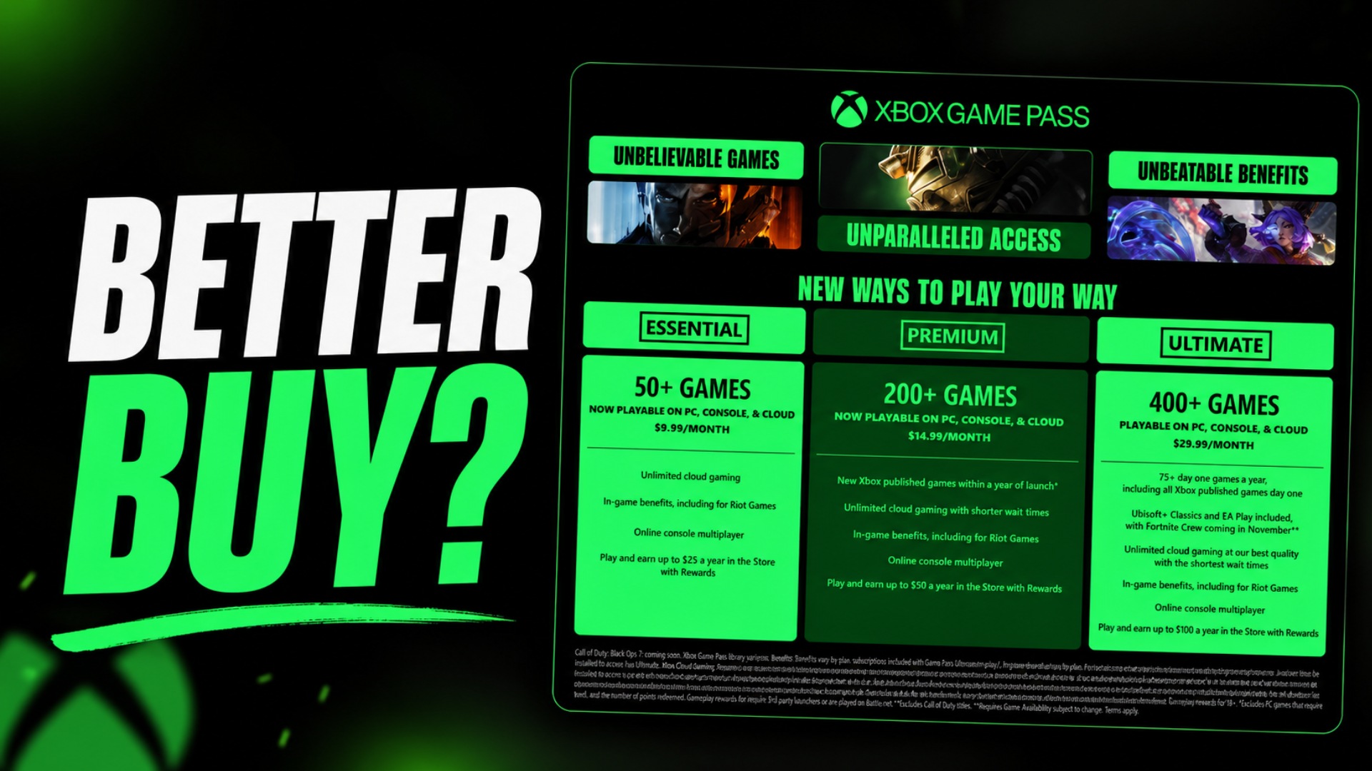 Xbox Game Pass explained: Core vs standard vs PC vs ultimate