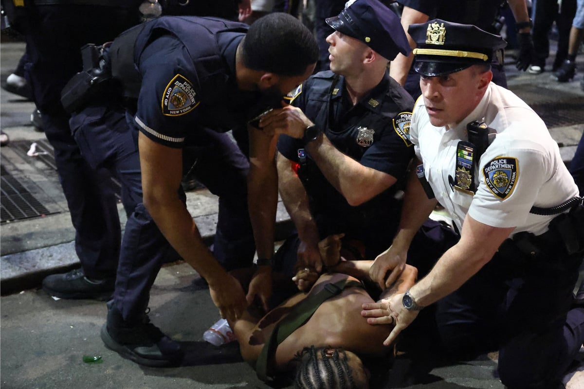 56 NBA fans detained by police outside Madison Square Garden after ...