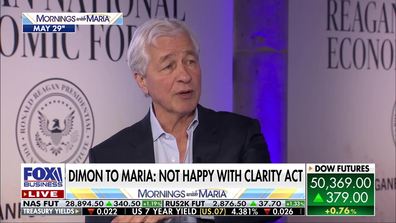 Coinbase CEO sad to hear Jamie Dimon's crypto take on CLARITY Act