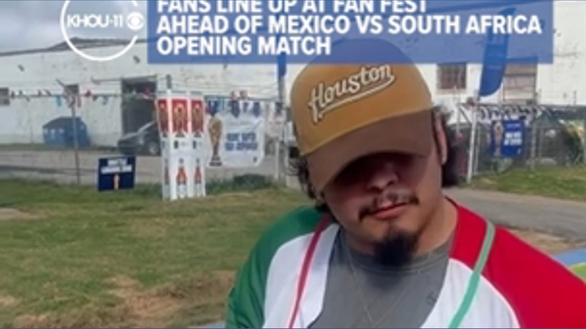 Fans line up at Fan Fest ahead of Mexico vs South Africa opening match