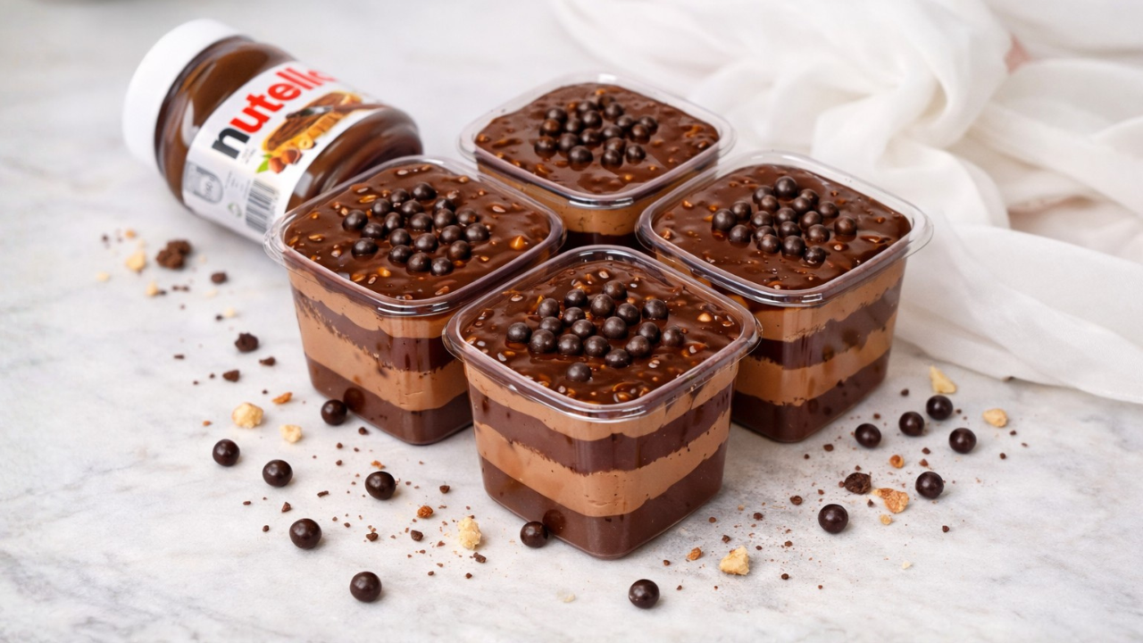 How to make Nutella chocolate dessert cups
