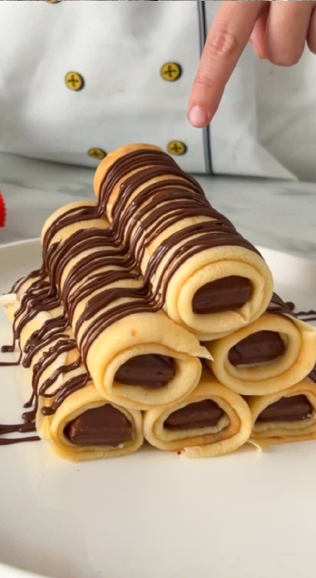 Délicieuse recette de crêpes Kinder, facile et sucrée