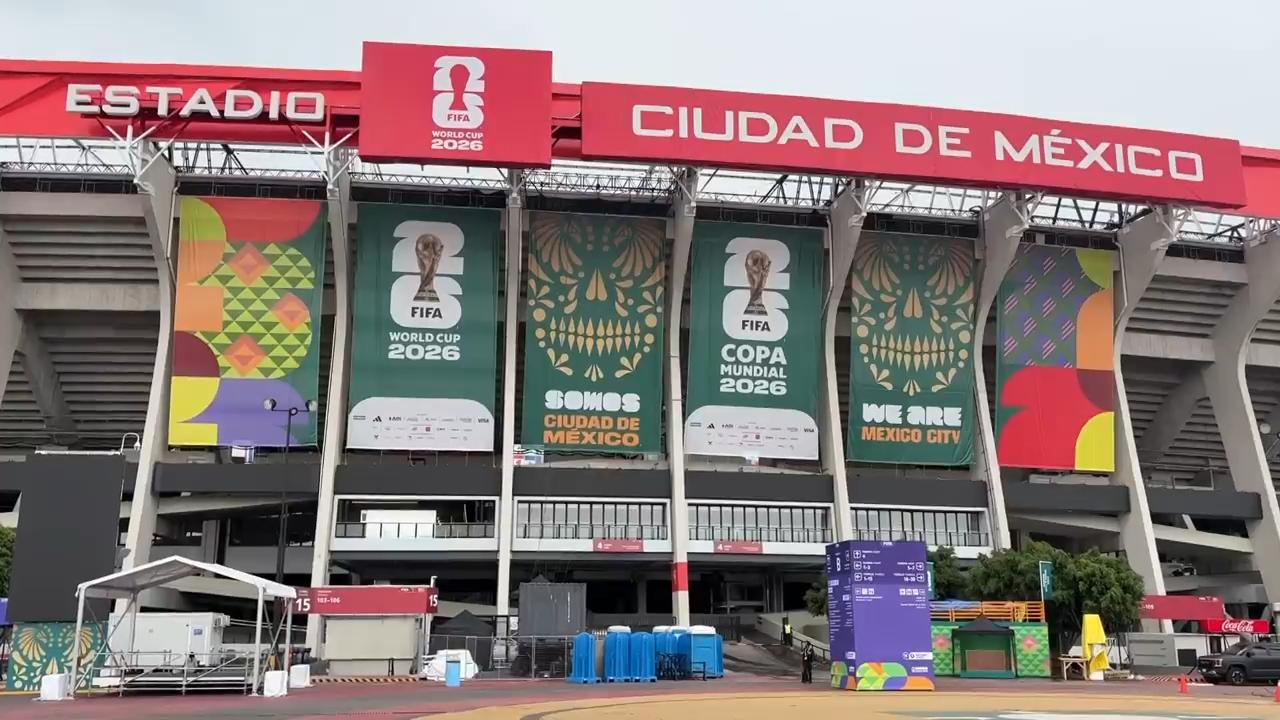 Final preparations continued until opening day at Azteca Stadium