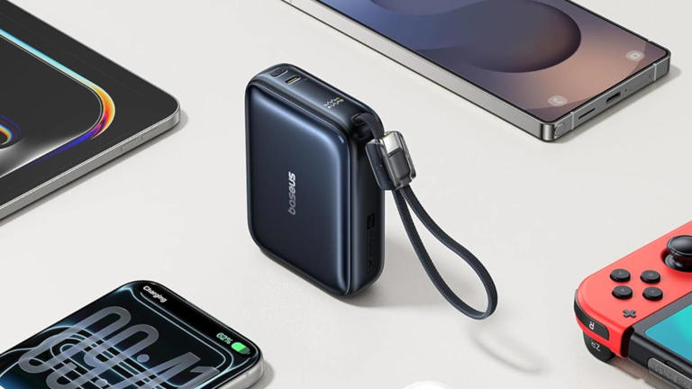 This pocket 45W power bank with built-in USB-C cable is now only $30