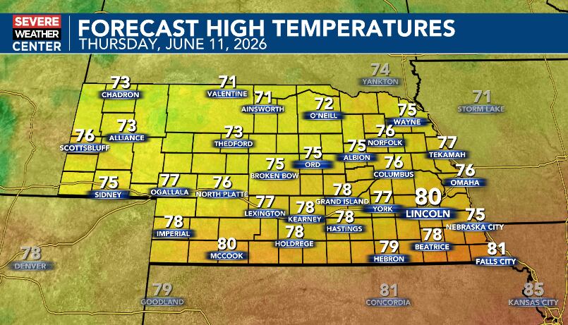 Rain chance this morning, cooler and breezy this afternoon