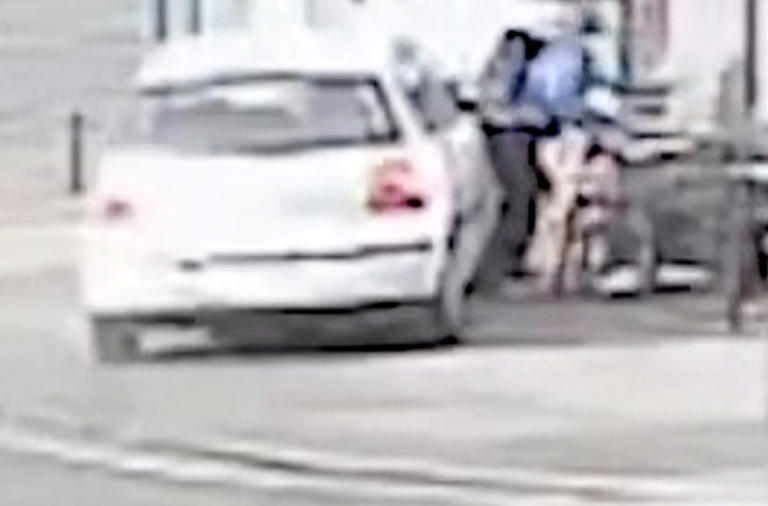 Moment man runs over innocent woman before baseball bat attack