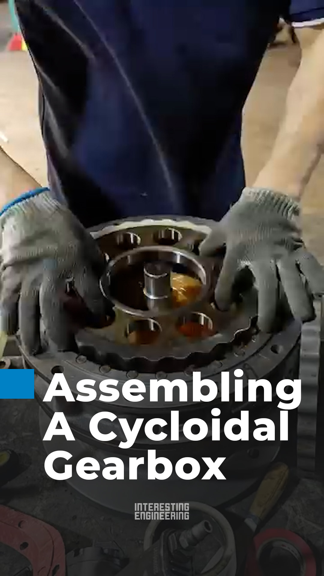 Assembling a cycloidal gearbox by hand