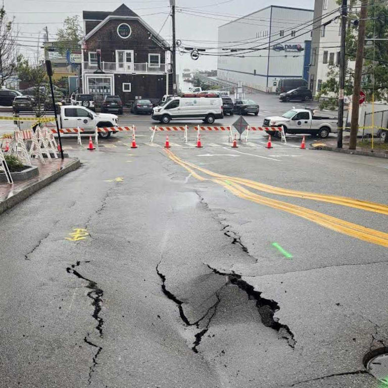 Emergency closure: Road washed out in Portland's Old Port