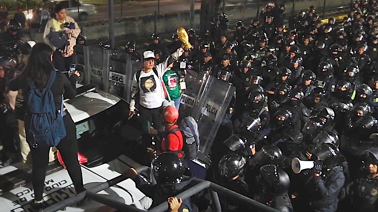 Protests erupt in Mexico City streets on eve of World Cup opening match