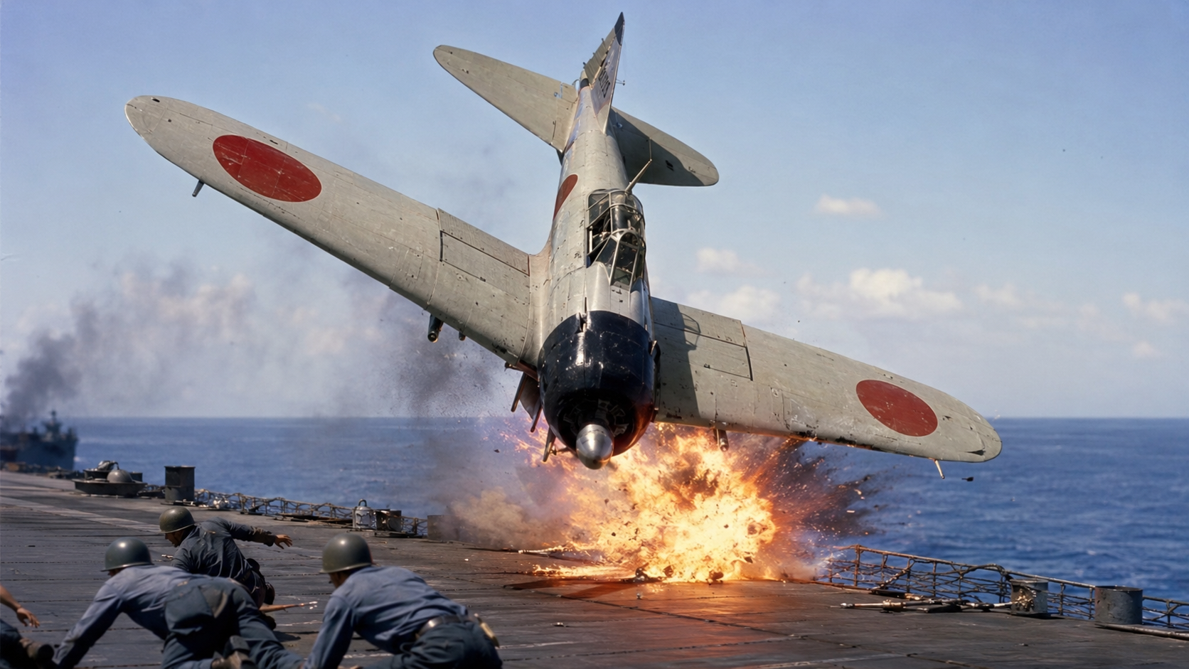 The first US warship majorly sunk by a kamikaze had just survived Yamato