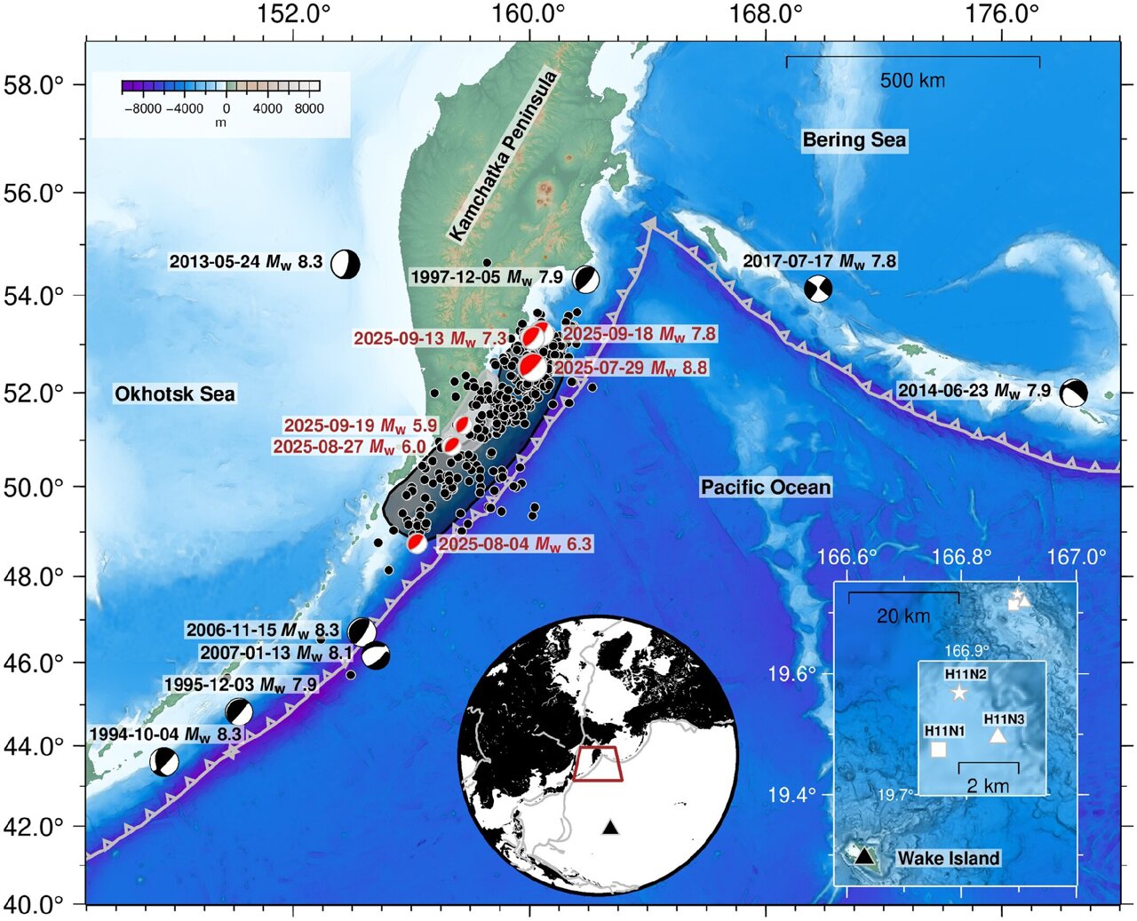 Massive Kamchatka earthquake has extended rupture that overlaps 1952 ...