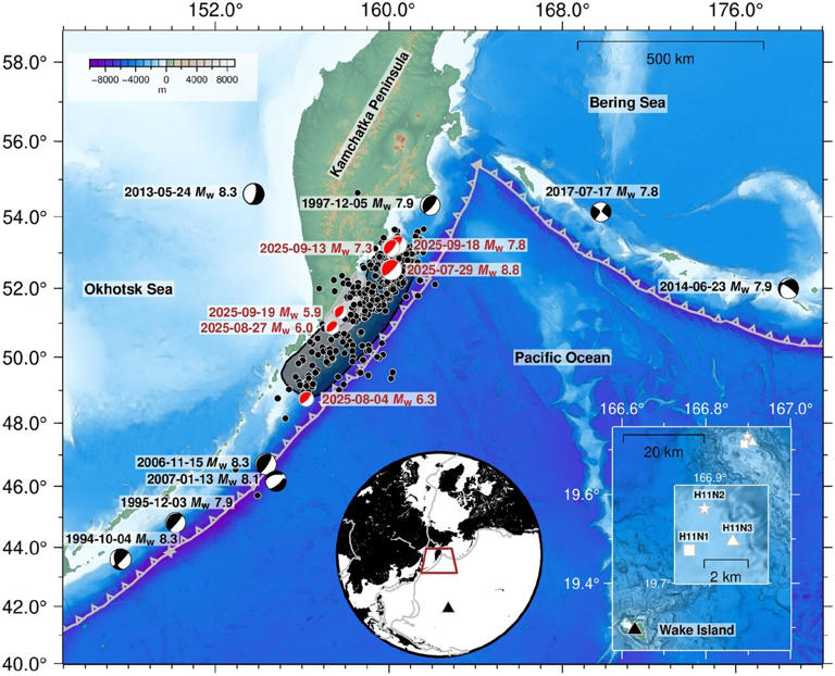 Massive Kamchatka earthquake has extended rupture that overlaps 1952 ...