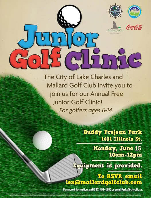 City of Lake Charles to host junior golf clinic