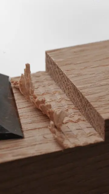 Watch this razor sharp chisel slice perfect wood shavings