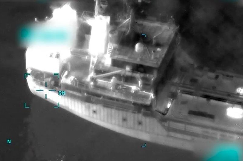 ‘2 hellfire missiles into engine room’: US admits striking third ship ...