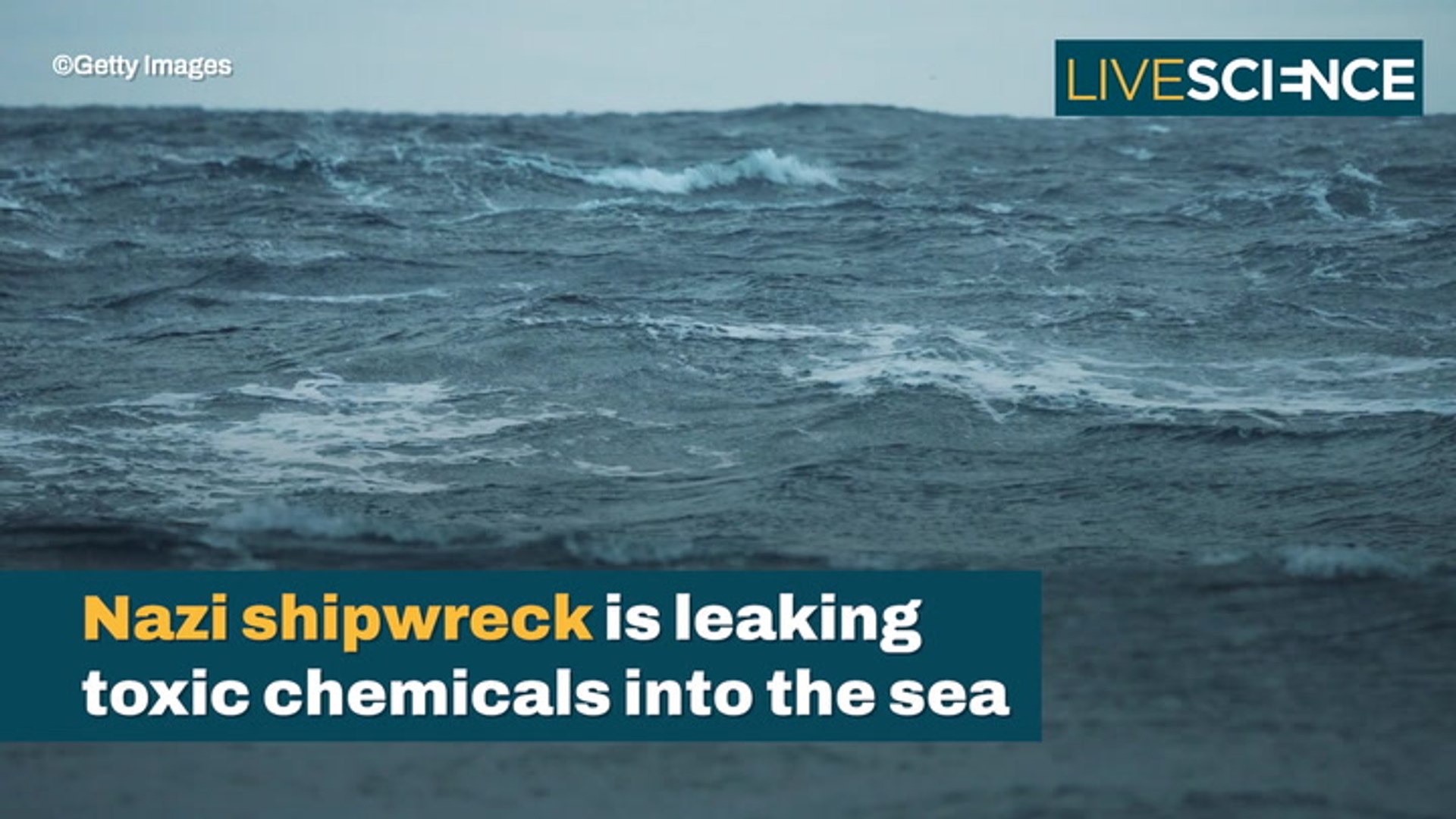 Leaking German shipwreck from the 40's