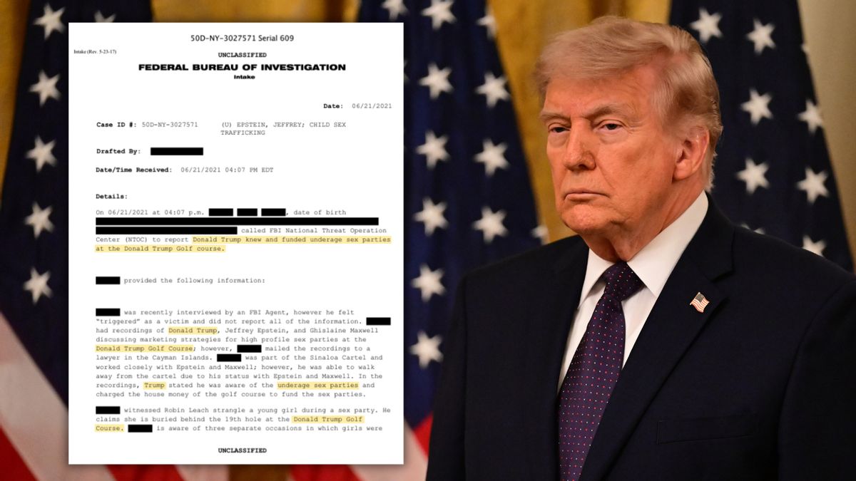 Unverified FBI tip alleged Trump knew of and funded underage sex ...