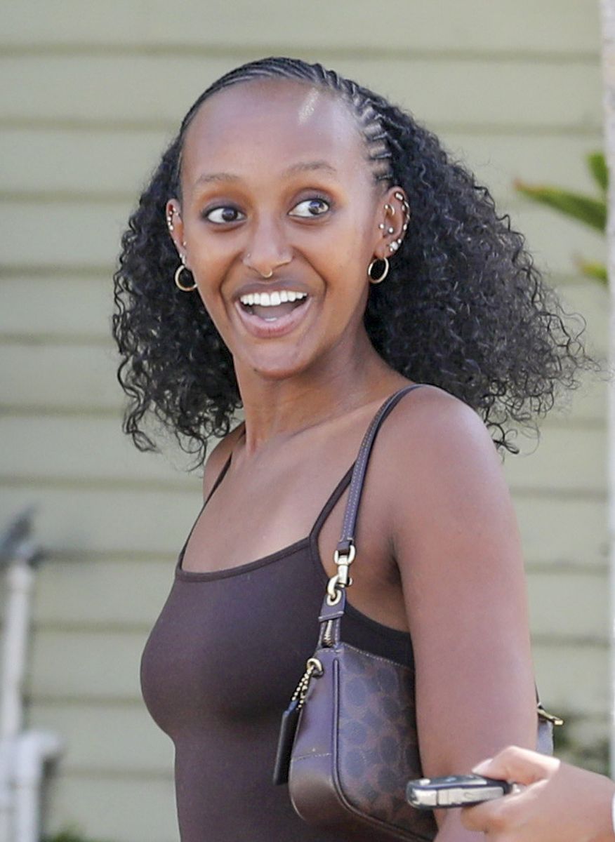 Zahara Jolie mirrors Angelina Jolie's understated style in fitted brown ...