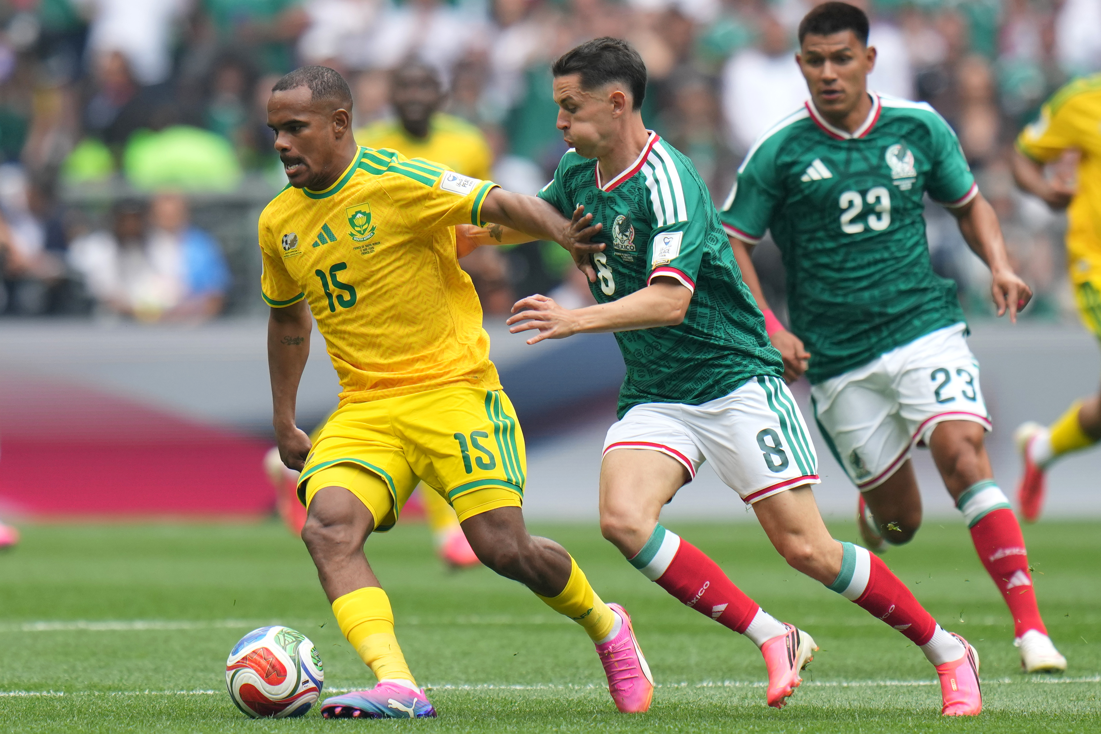 Mexico gets off to roaring World Cup start with a 2-0 win over South ...