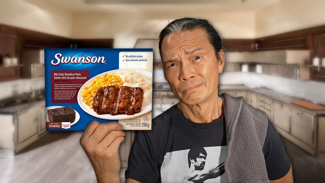 I turned a frozen dinner into gourmet magic!🍽️
