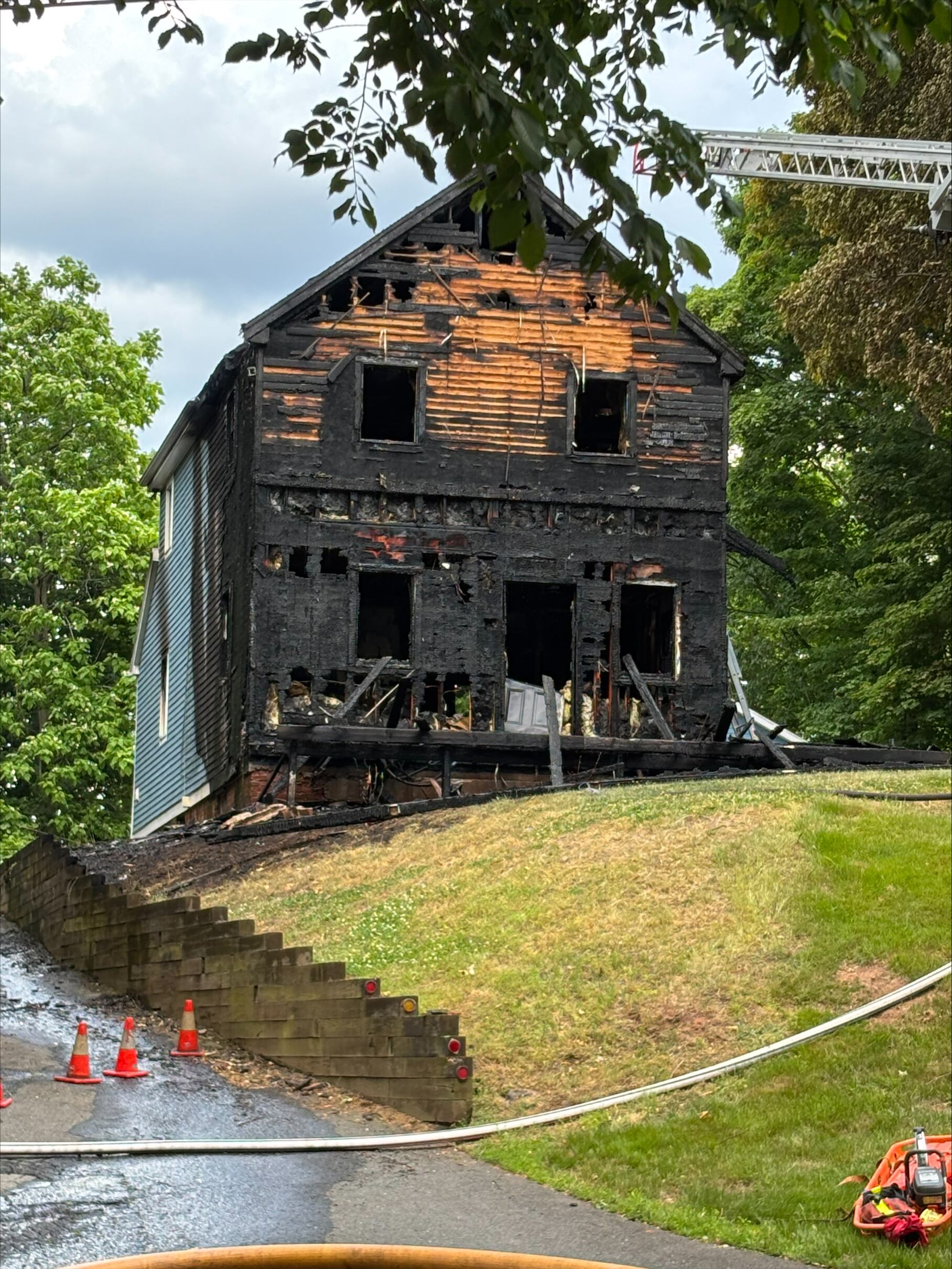 Fire destroys Berlin home, two cats killed