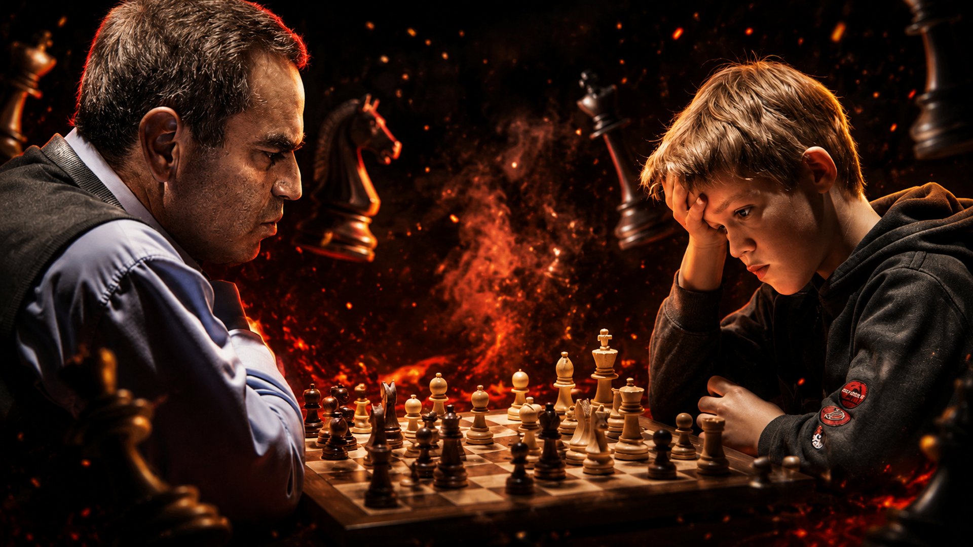 A legendary chess showdown: Magnus vs Garry