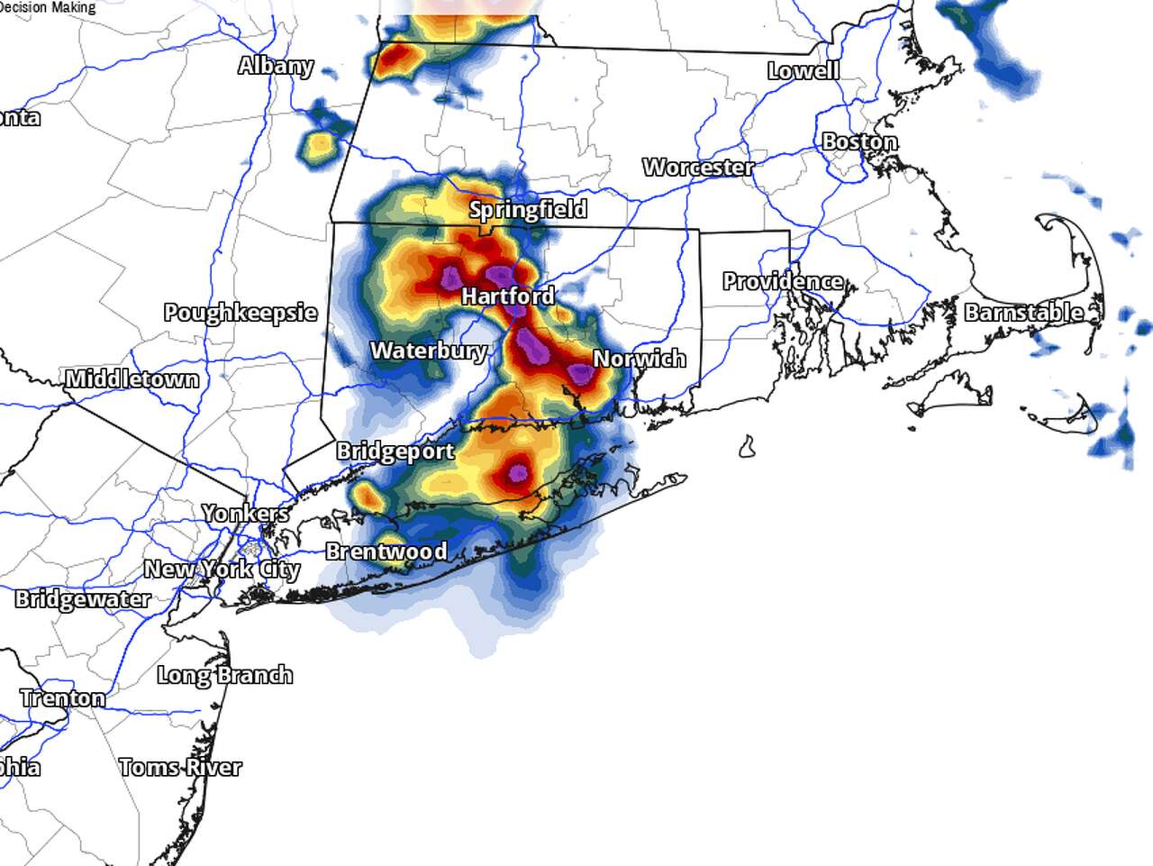 Potentially severe thunderstorms could hit parts of Connecticut later ...
