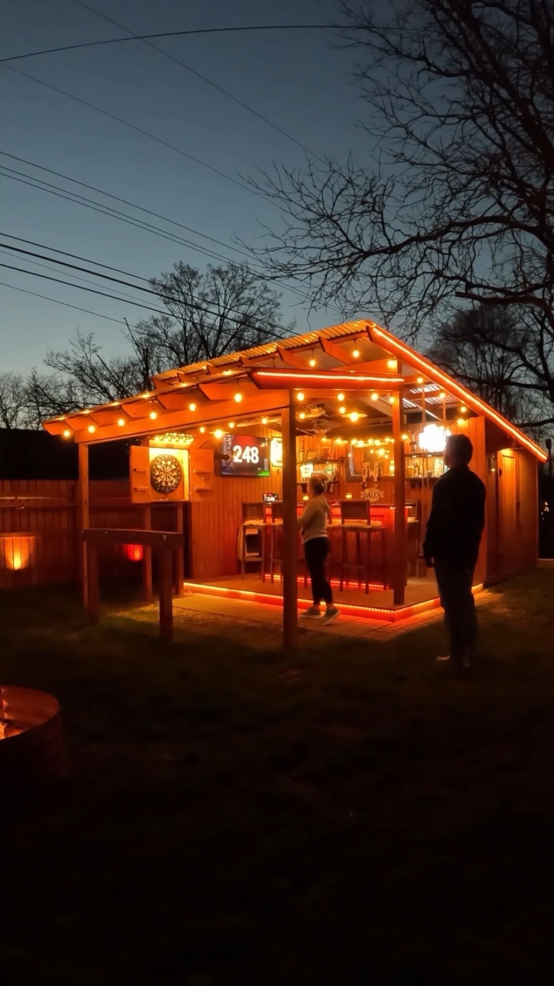 The vinyl is down and my backyard bar is ready for summer.