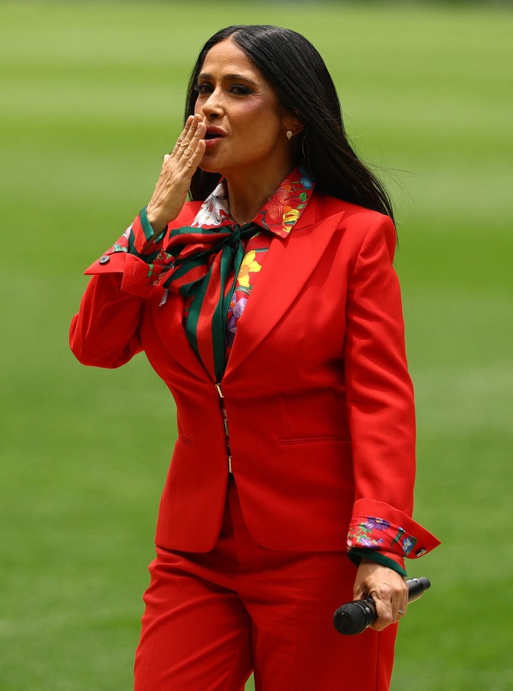 Salma Hayek Pinault brings star power to Mexico’s World Cup opener