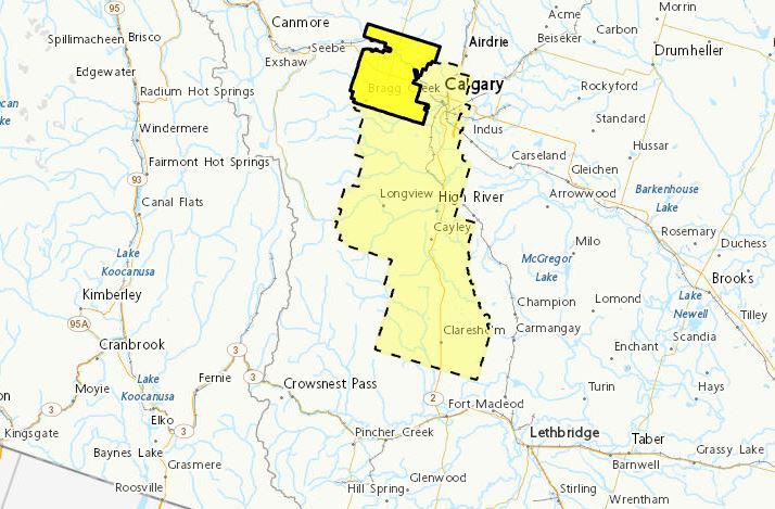 Environment Canada issues severe thunderstorm warning for Calgary area