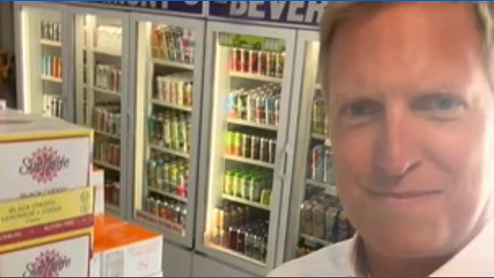 Unique combination: Beer distributor and old fashioned candy store