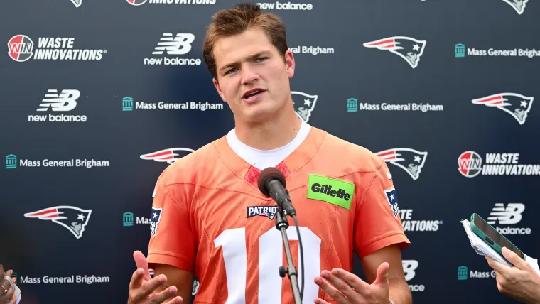 Patriots end practice early after defensive player collides with Drake Maye