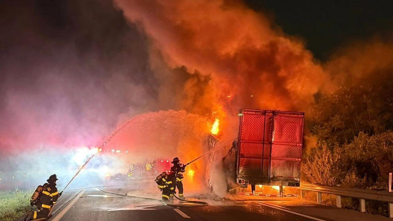 Watch | Tea truck becomes engulfed in flames, closes Pennsylvania ...