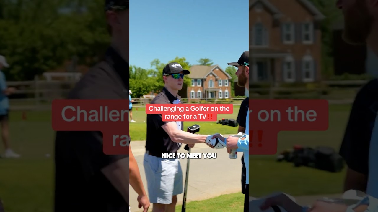 I challenged a golfer for a brand new TV! 🎥