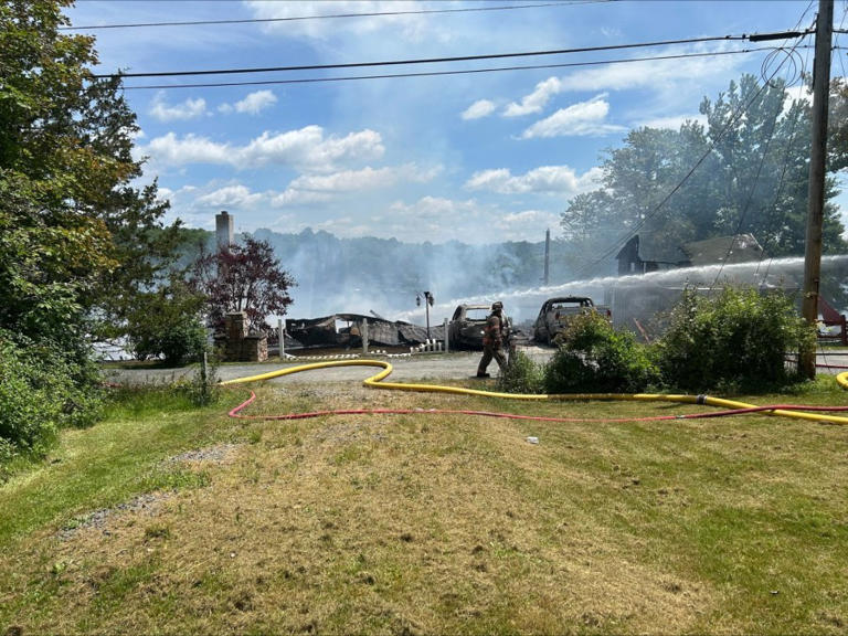 Multiple crews respond to blazing fire