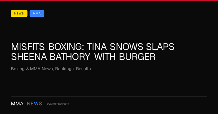 Misfits Boxing: Tina Snows slaps Sheena Bathory with burger