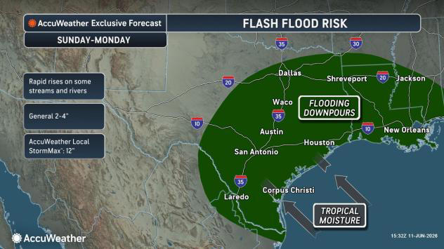 Gulf bears watching for tropical activity with flash flood risk from ...