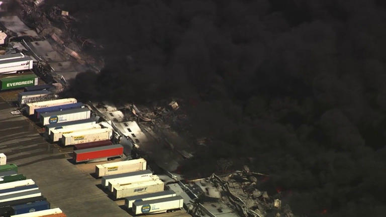 Live: Crews battle massive Medline warehouse fire in Tracy
