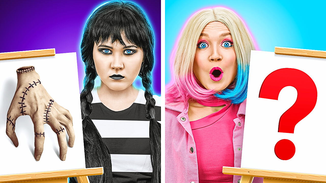 Art challenge: Pink vs black - who will create the best masterpiece?