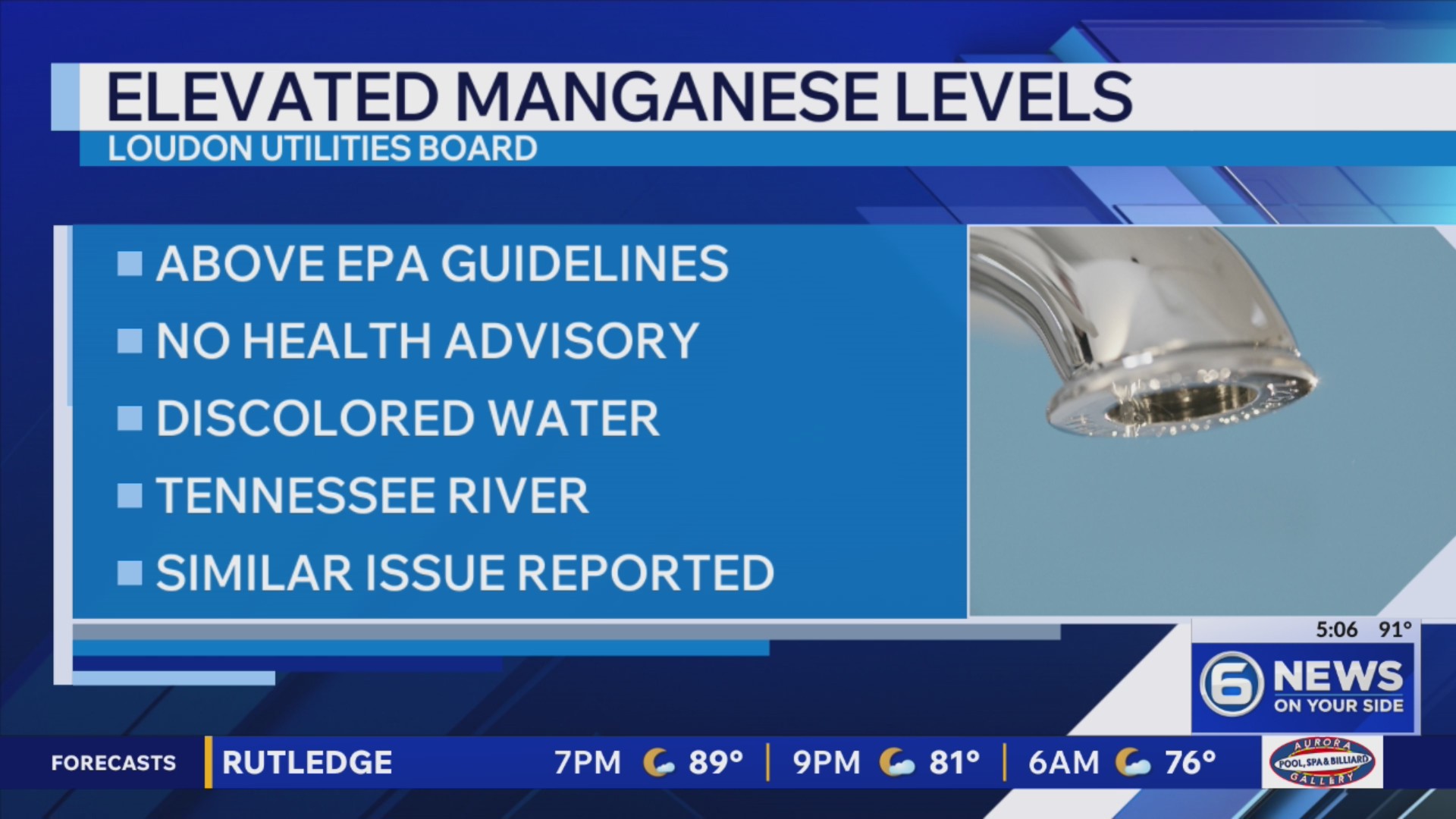 Elevated levels of manganese found by Loudon Utilities Board