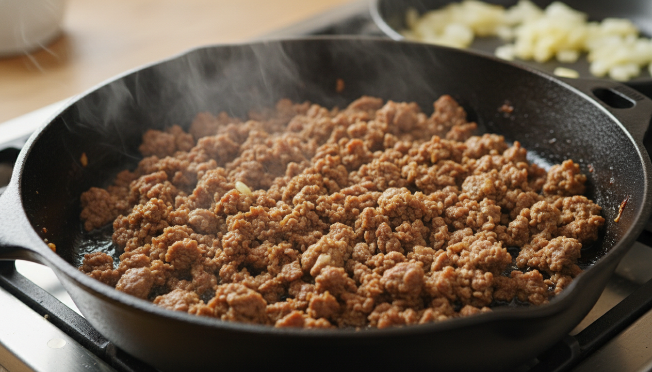 Super easy creamy ground beef pasta my family requests every week!