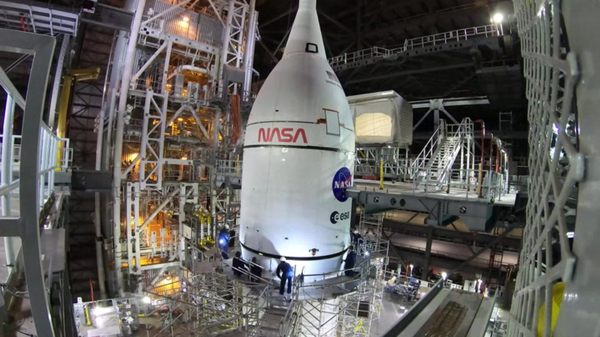 Watch how Artemis 1 rocket gets stacked in this amazing time-lapse