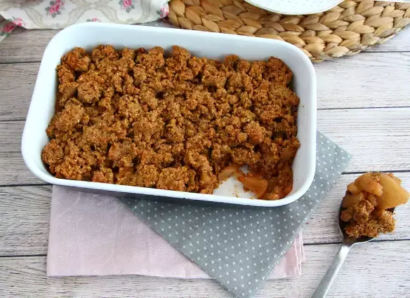 Crumble de manzana (vegano y sin gluten)