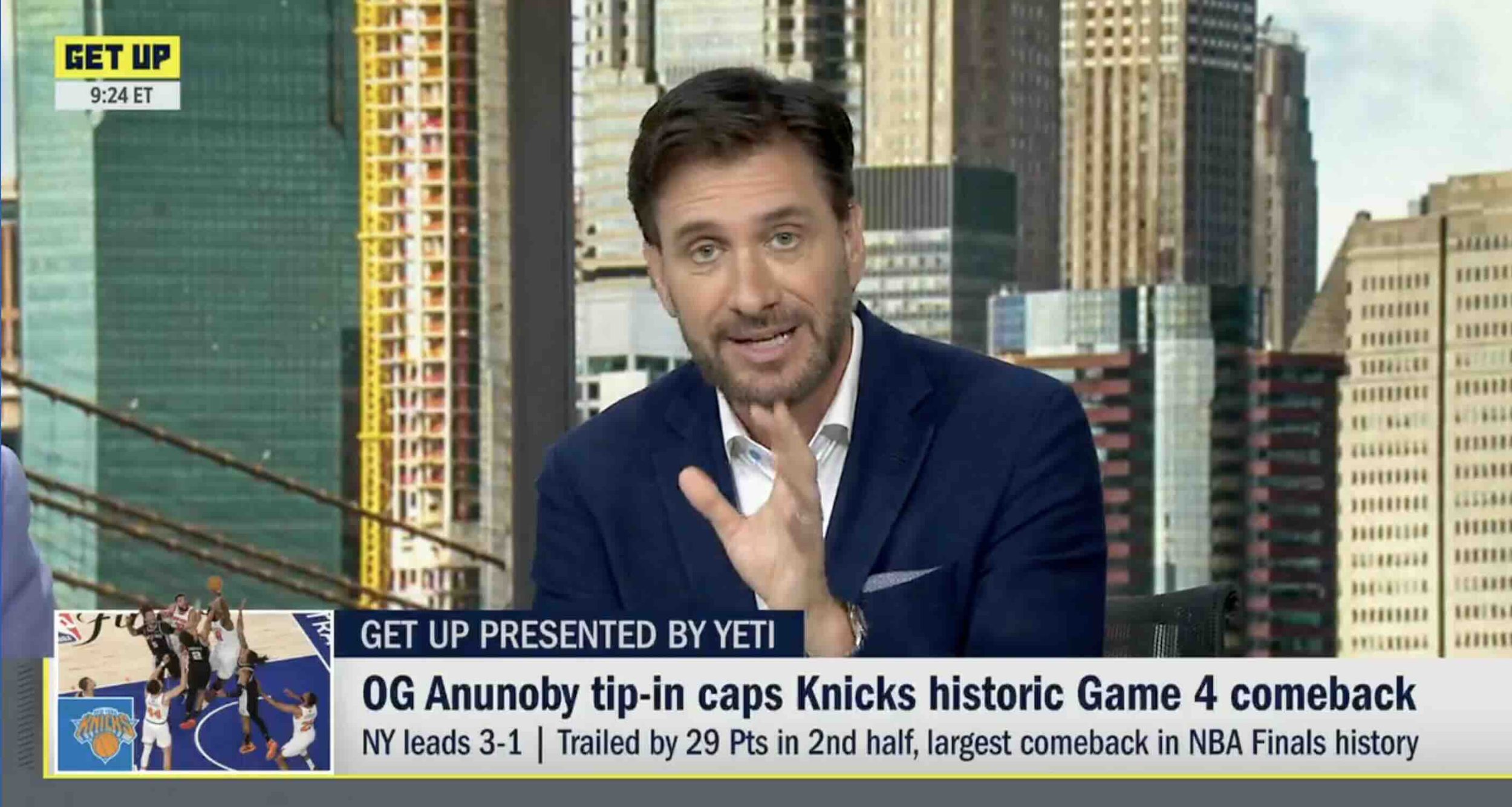 Mike Greenberg calls out Knicks fans