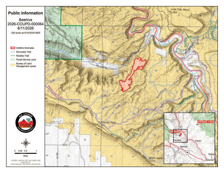 Beehive and Paradox Trail latest: Fire-friendly conditions continue ...