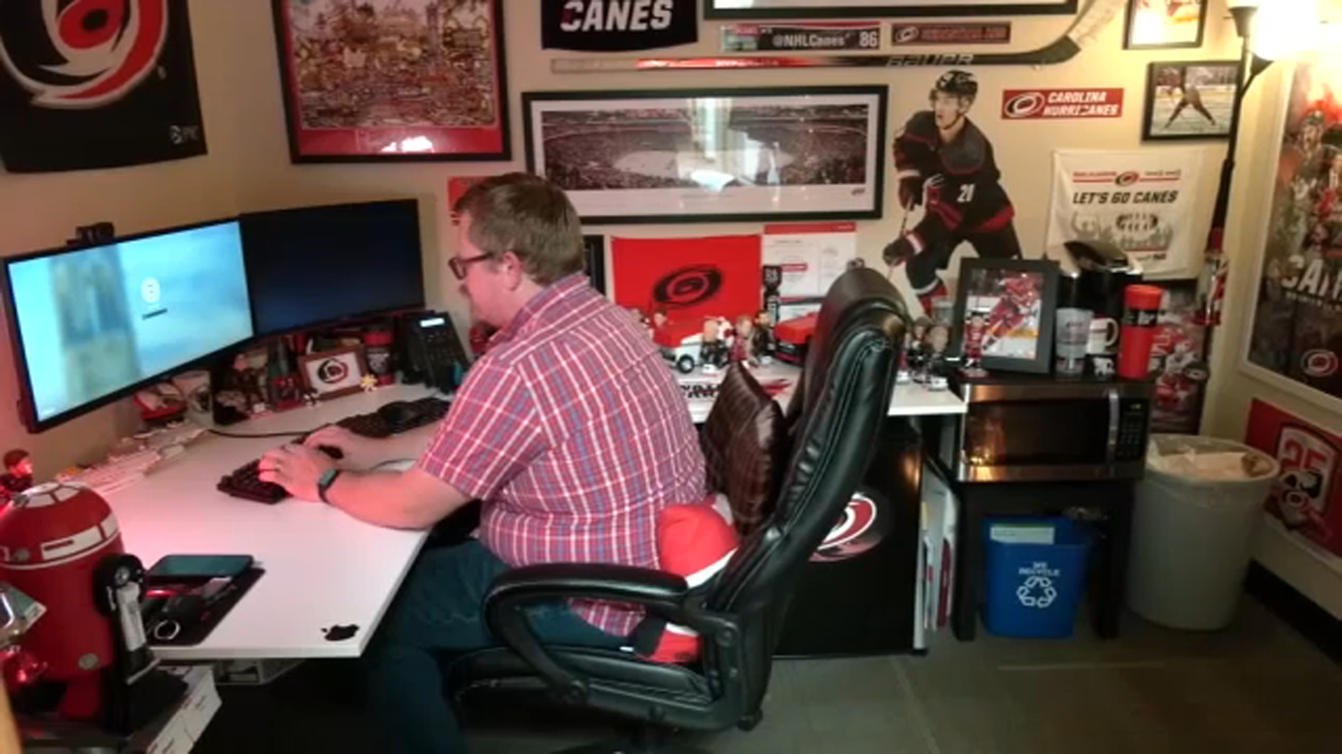 NC State IT specialist's Canes-themed office a 'labor of love'
