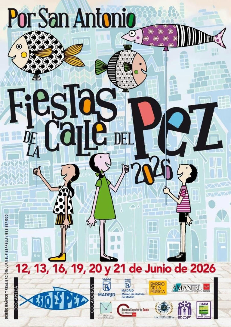 Fiestas en la calle Pez por San Antonio 2026 con verbena, conciertos y ...