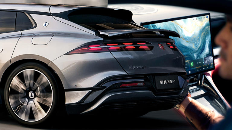Denza’s 1,139-HP wagon will now drift any shape you draw on the screen
